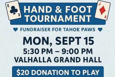 Hand & Foot Tournament to raise funds for Tahoe Paws - South Tahoe Now