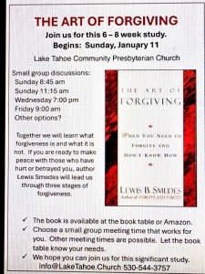 Study on The Art of Forgiving by Lewis B. Smedes at Lake Tahoe ...